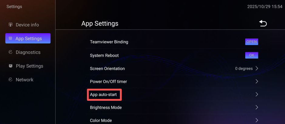 Choose an automatic launch app – VISIBBLE DISPLAY (GB)