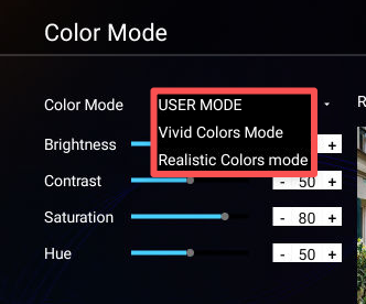Adjust the screen colors – VISIBBLE DISPLAY (GB)